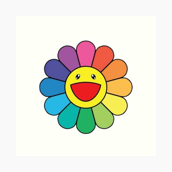 "Hobi Core - Rainbow Flower" Art Print for Sale by Zoyabeans | Redbubble