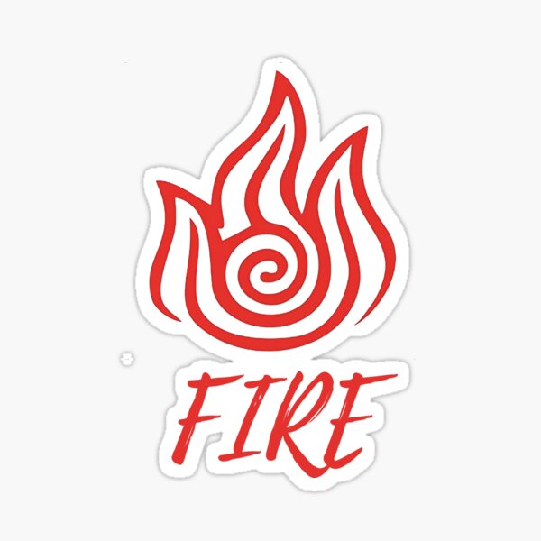 "Fire Nation Symbol" Sticker by MrLamoose | Redbubble