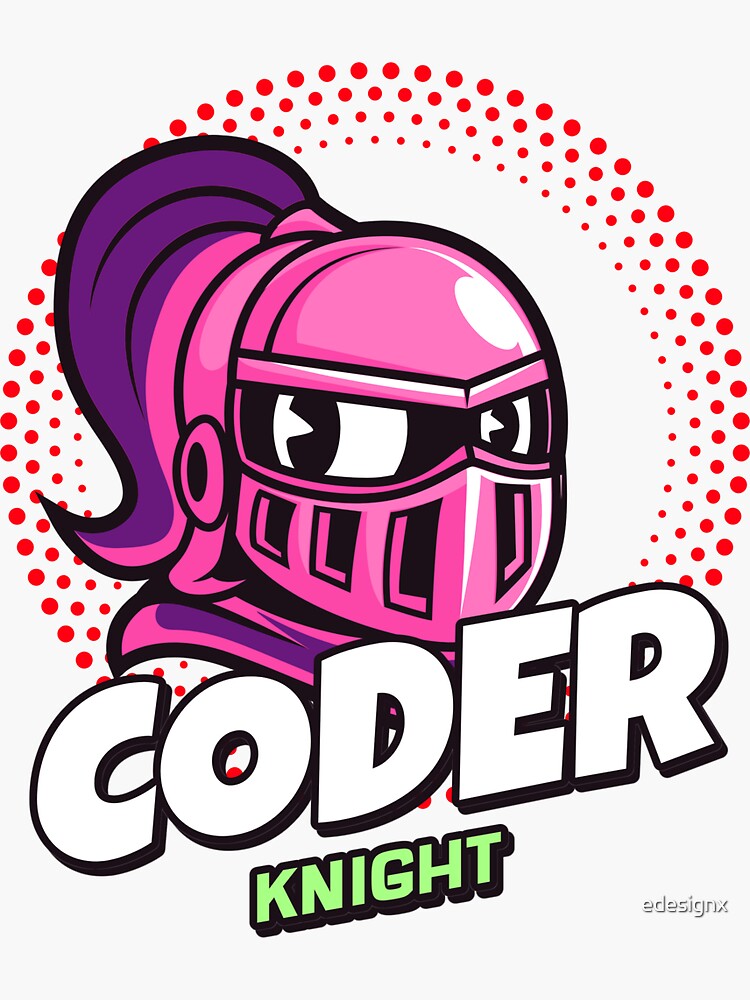 "Girl Coder Knight" Sticker for Sale by edesignx | Redbubble