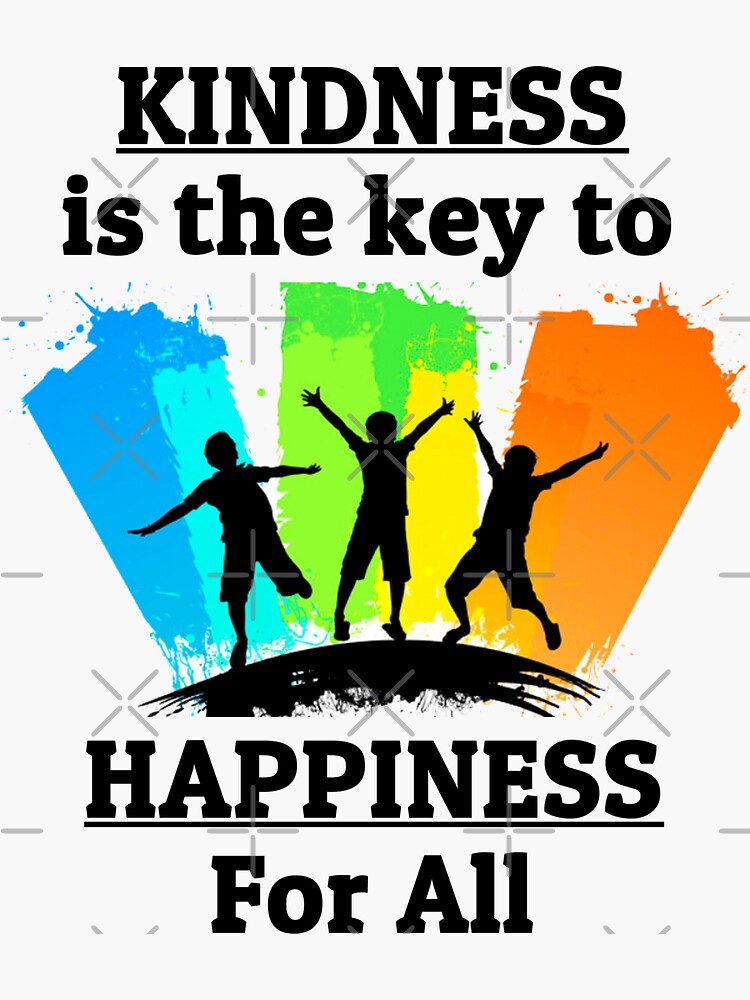 "Kindness is the Key" Sticker for Sale by Pirateflag | Redbubble
