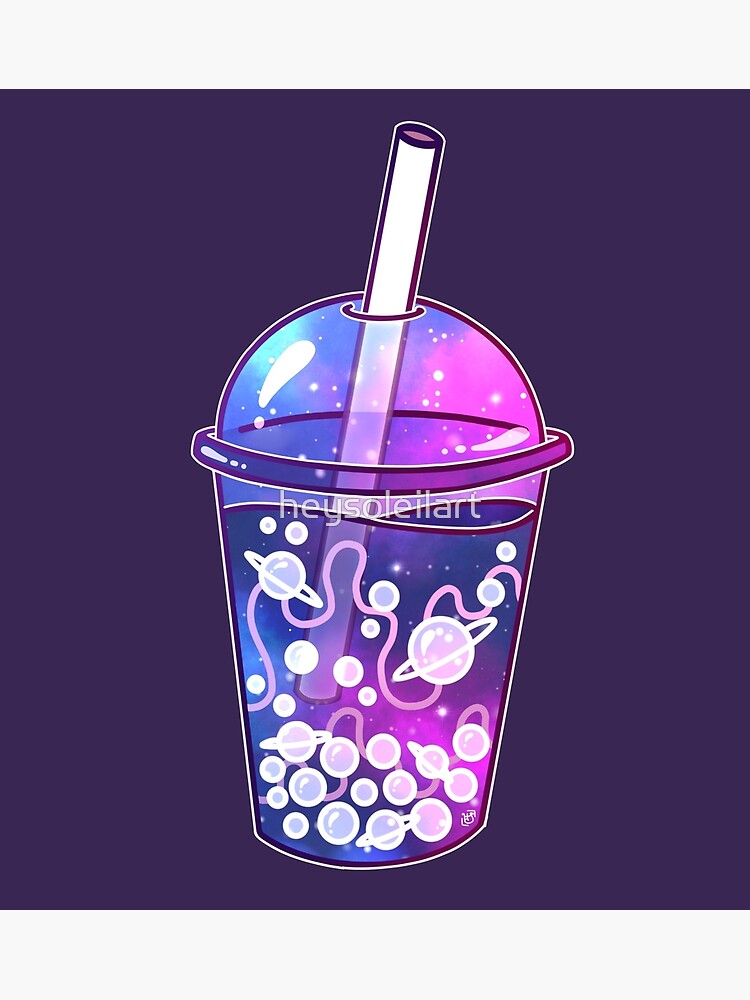 "Galaxy Boba Tea" Poster for Sale by heysoleilart | Redbubble