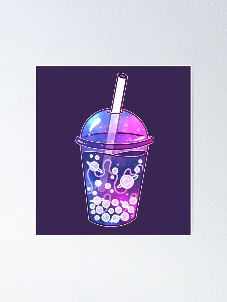 "Galaxy Boba Tea" Poster for Sale by heysoleilart | Redbubble