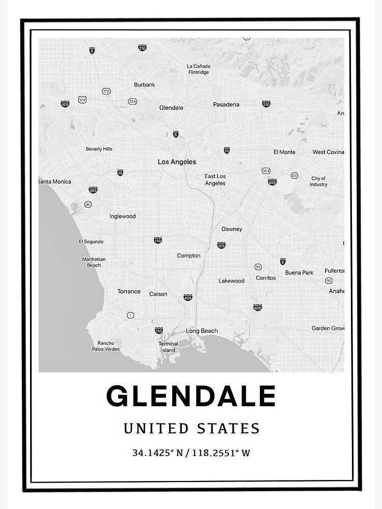 Map Of Glendale California