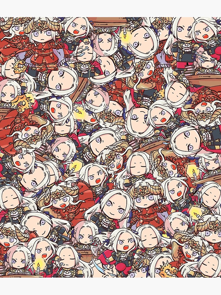 "Fire Emblem Three Houses: Chibi Edelgard Collage" Art Print by ...