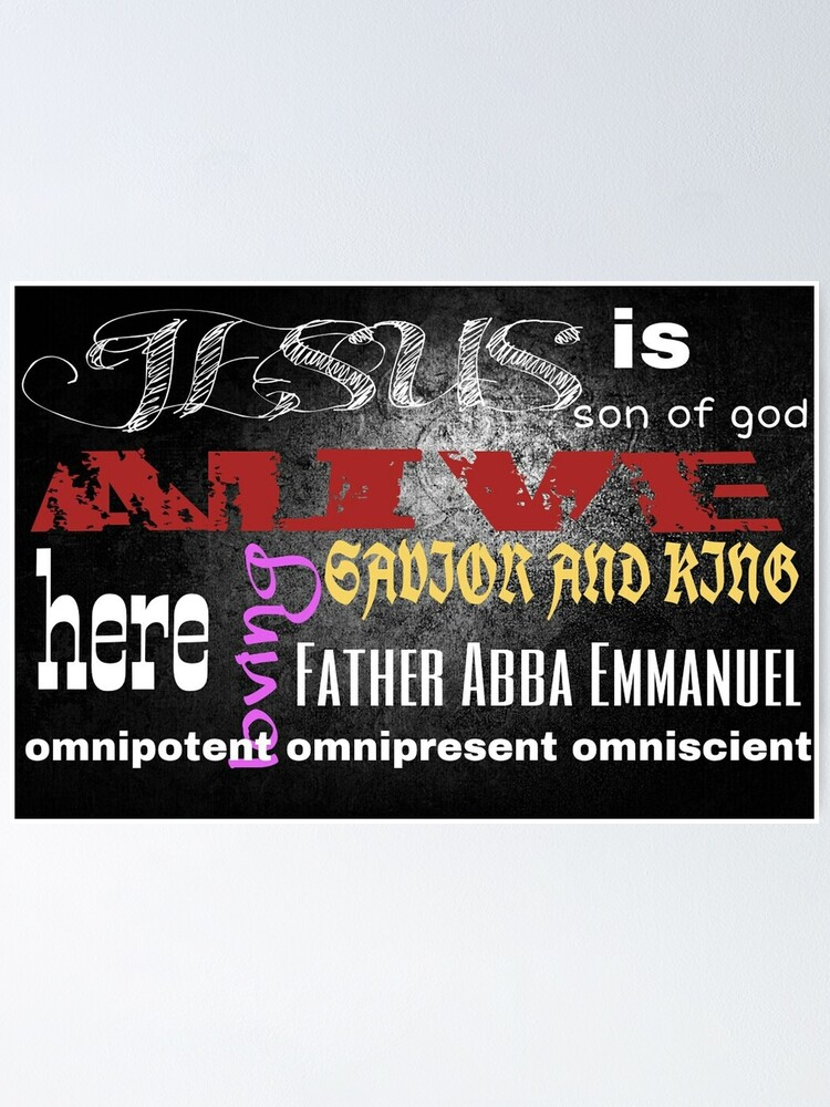 "Jesus Is" Poster for Sale by Ako-chan | Redbubble