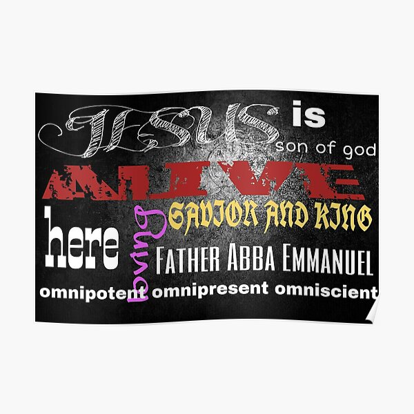 "Jesus Is" Poster for Sale by Ako-chan | Redbubble