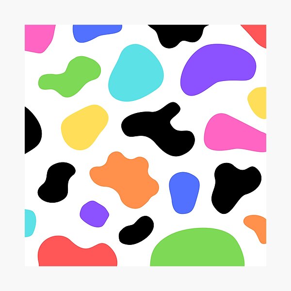 "Colorful Cow Print Pop Art" Photographic Print by Gonzine | Redbubble