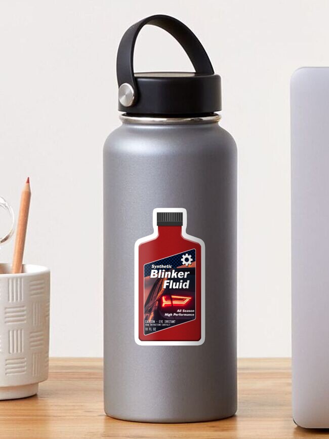 "Blinker Fluid Bottle" Sticker for Sale by GloopTrekker | Redbubble