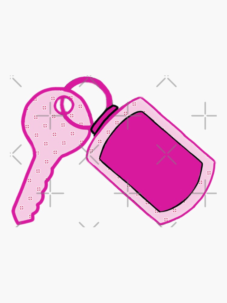 "Pink Keychain" Sticker for Sale by nancyp206 | Redbubble