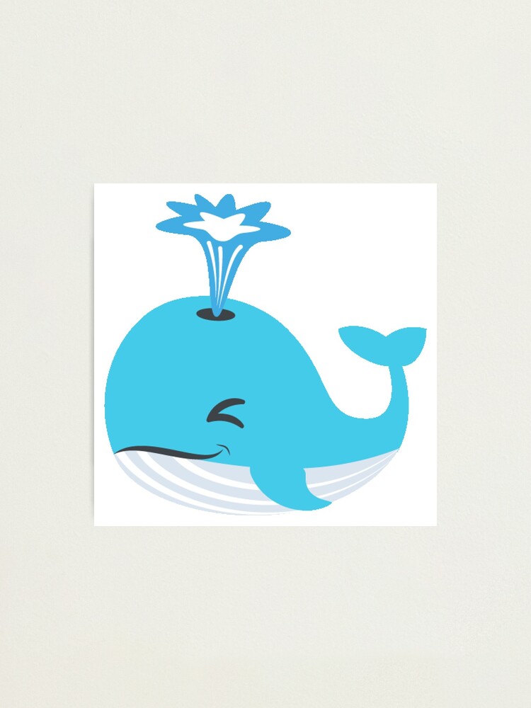 "Wal Emoji (Blowhole)" Fotodruck von ScrappyDesigns | Redbubble