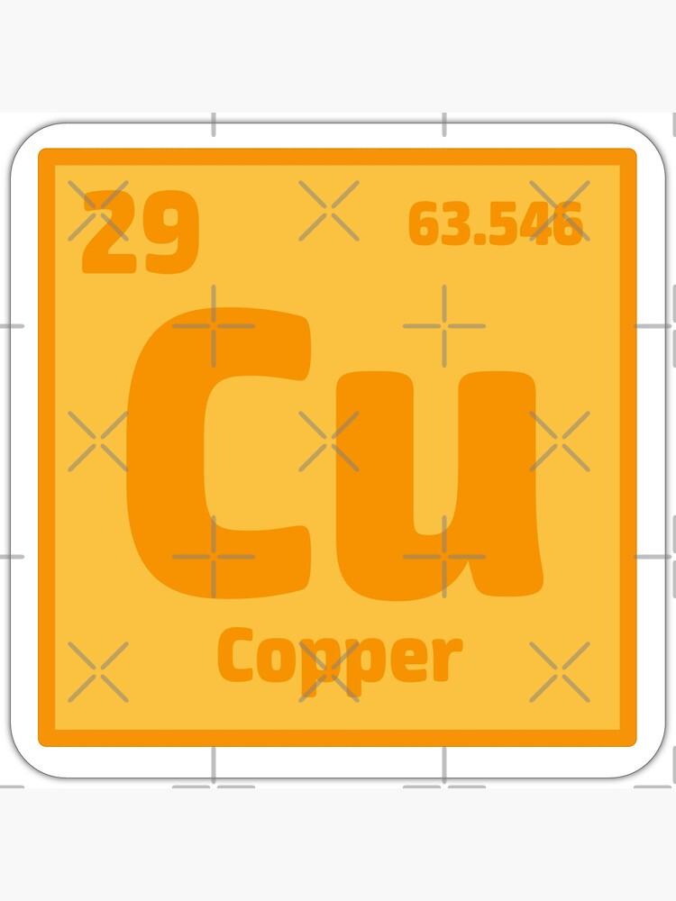 "Element Copper Sticker" Poster by FinnicusMertens | Redbubble