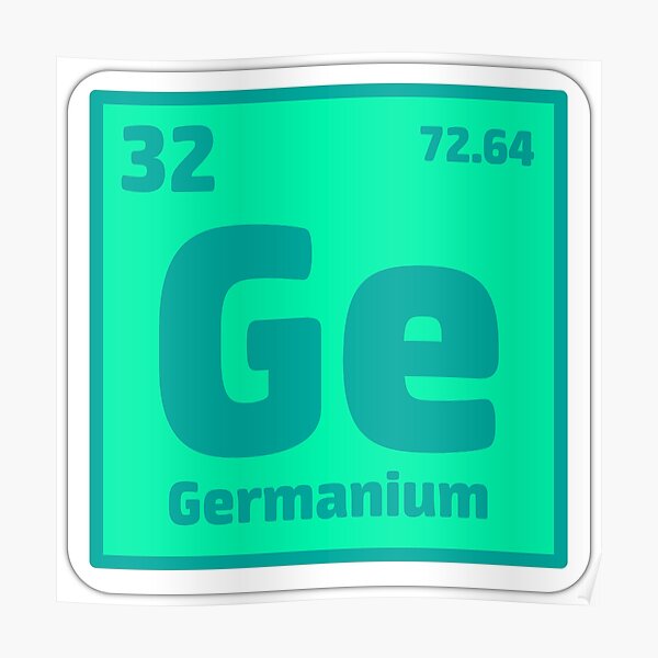 "Element Germanium Sticker" Poster by FinnicusMertens | Redbubble