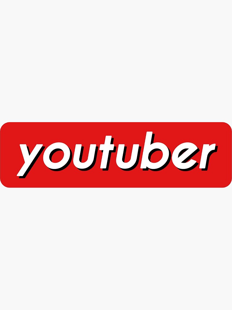 "YouTuber" Sticker for Sale by auberryart | Redbubble