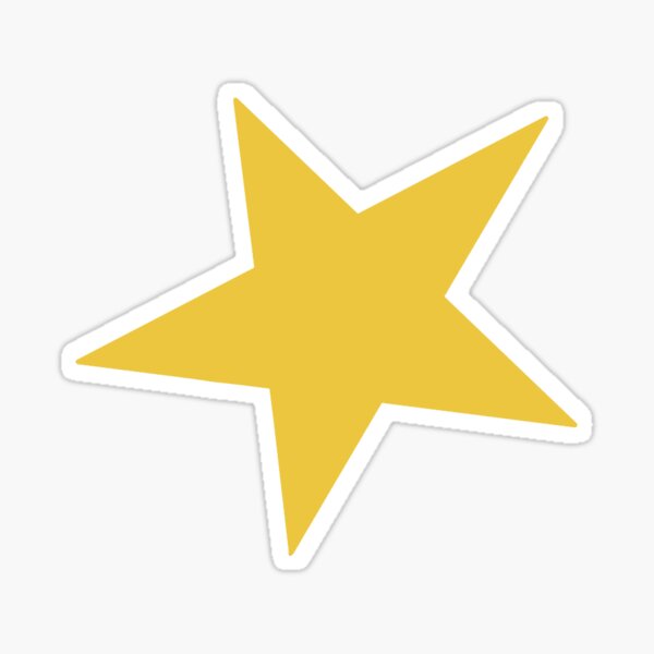"Yellow Star " Sticker by albrechtjk | Redbubble