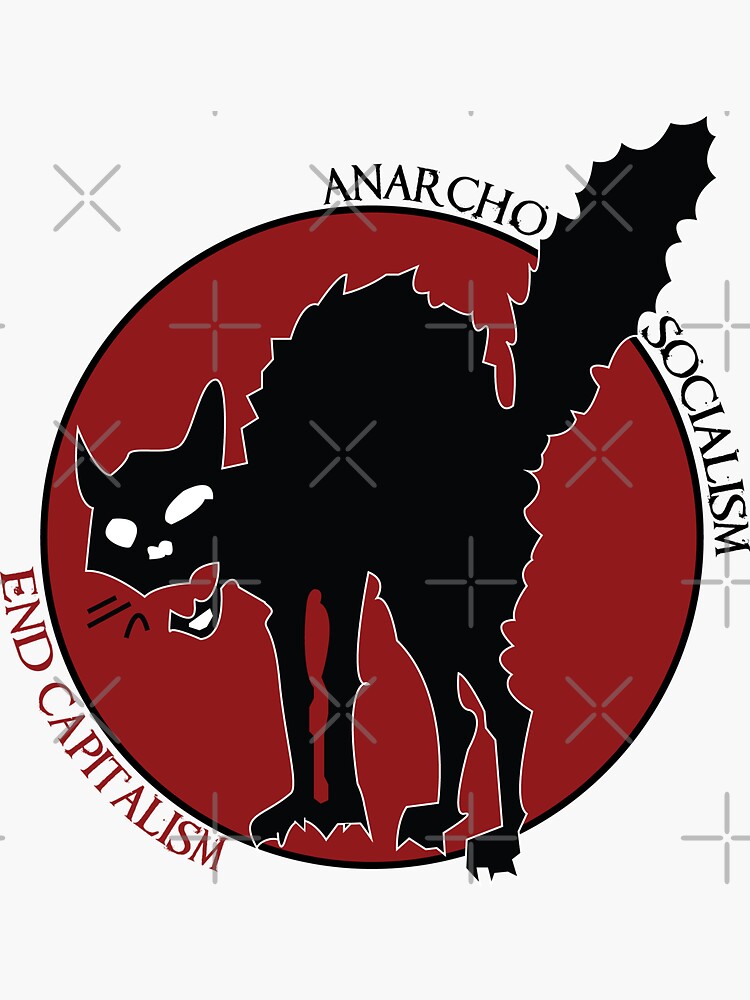 "anarcho socialism - sabo tabby" Sticker for Sale by mehdibamhaoud ...