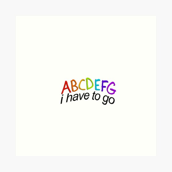 Abcdefg Art Prints | Redbubble