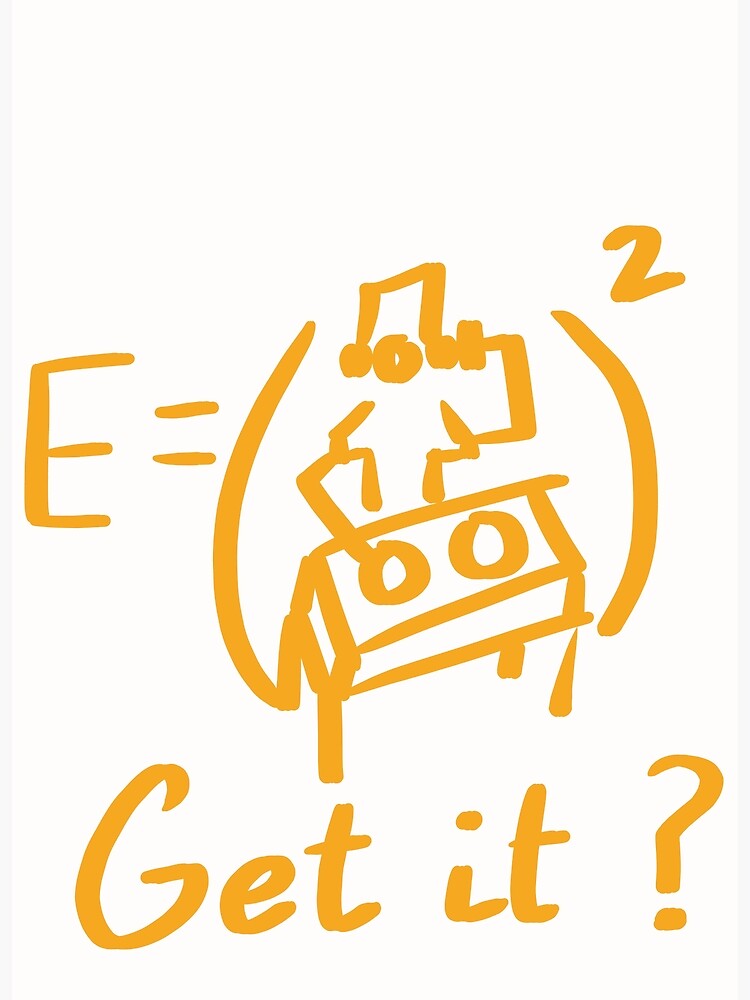 "E=MC SQUARE funny Einstein Joke" Poster by flexion07 | Redbubble