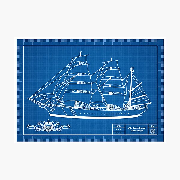 "Blueprint Series - Coast Guard Cutter Eagle" Photographic Print for ...