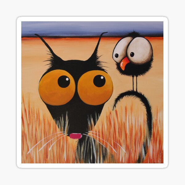 "Lost in the hay" Sticker by StressieCat | Redbubble