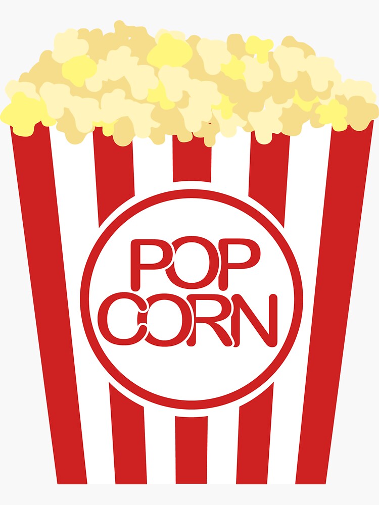 "Popcorn" Sticker for Sale by scaputi84 | Redbubble
