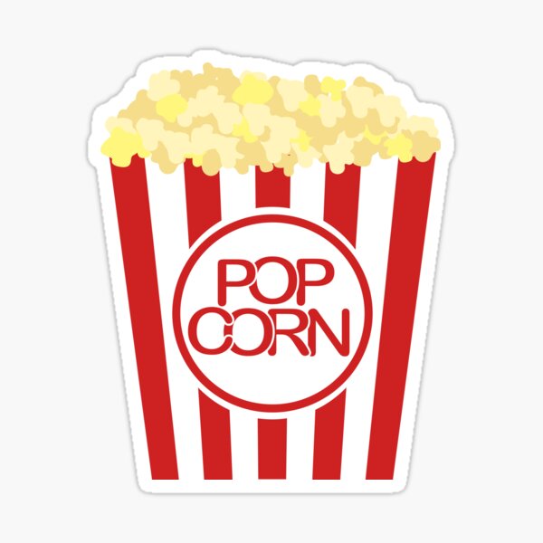 "Popcorn" Sticker for Sale by scaputi84 | Redbubble