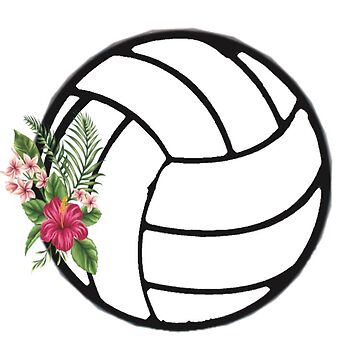 "Flower volleyball design" Sticker for Sale by smilinsummer | Redbubble