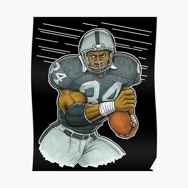 "Bo Jackson (Black)" Poster by AETHERART | Redbubble