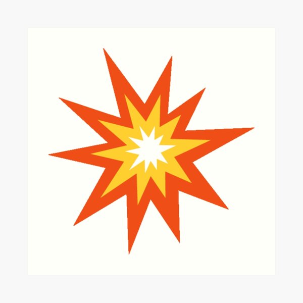 "Explosion Emoji" Art Print for Sale by ScrappyDesigns | Redbubble