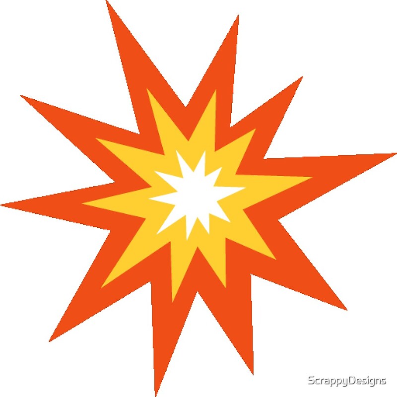 "Explosion Emoji" by ScrappyDesigns | Redbubble