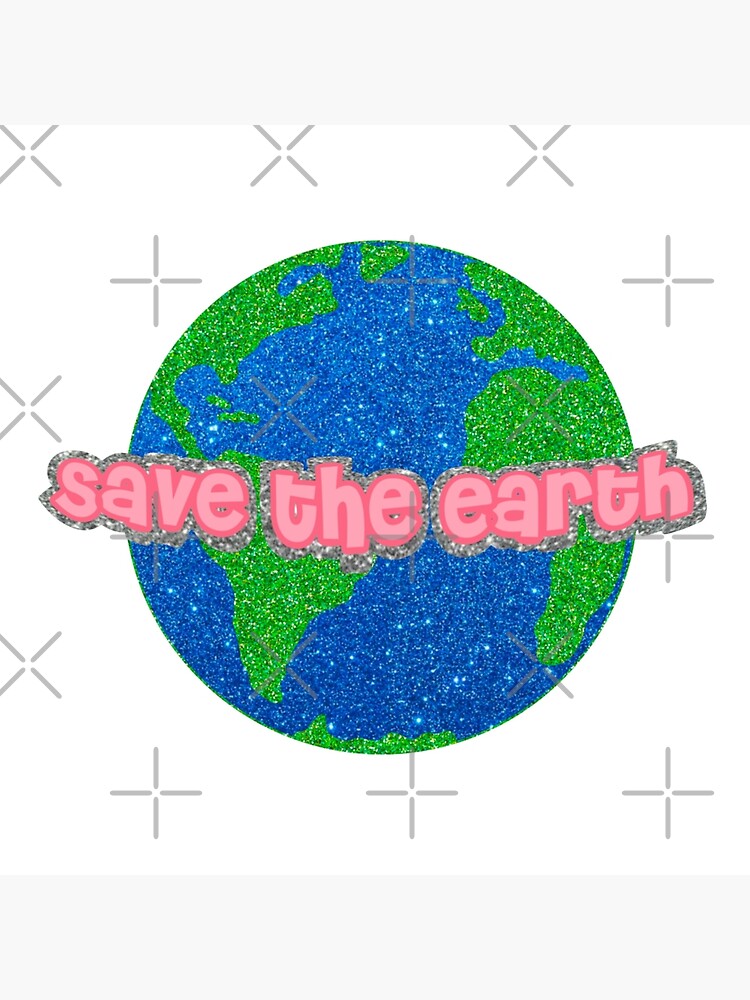 "SAVE THE EARTH Y2K GLITTER ICON" Art Board Print for Sale by Glossypop ...