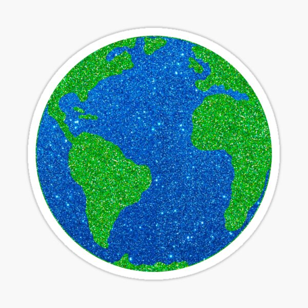 Sticker « ICÔNE DE LA TERRE DE LA PLANÈTE GLITTER Y2K », par Glossypop ...