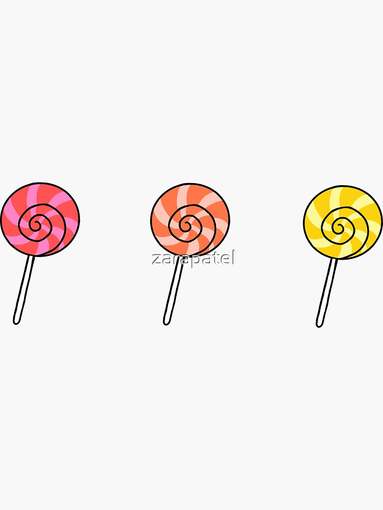 "lollipop sticker pack " Sticker for Sale by zarapatel | Redbubble