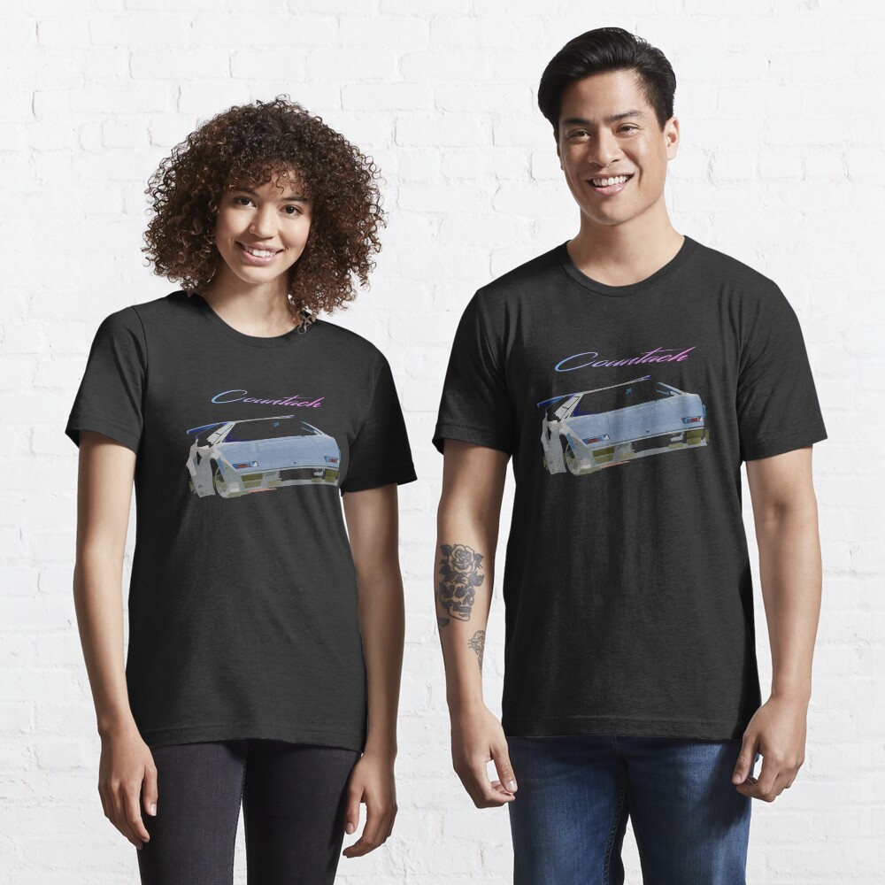 "80's White Countach" T-shirt for Sale by FromThe8Tees | Redbubble ...