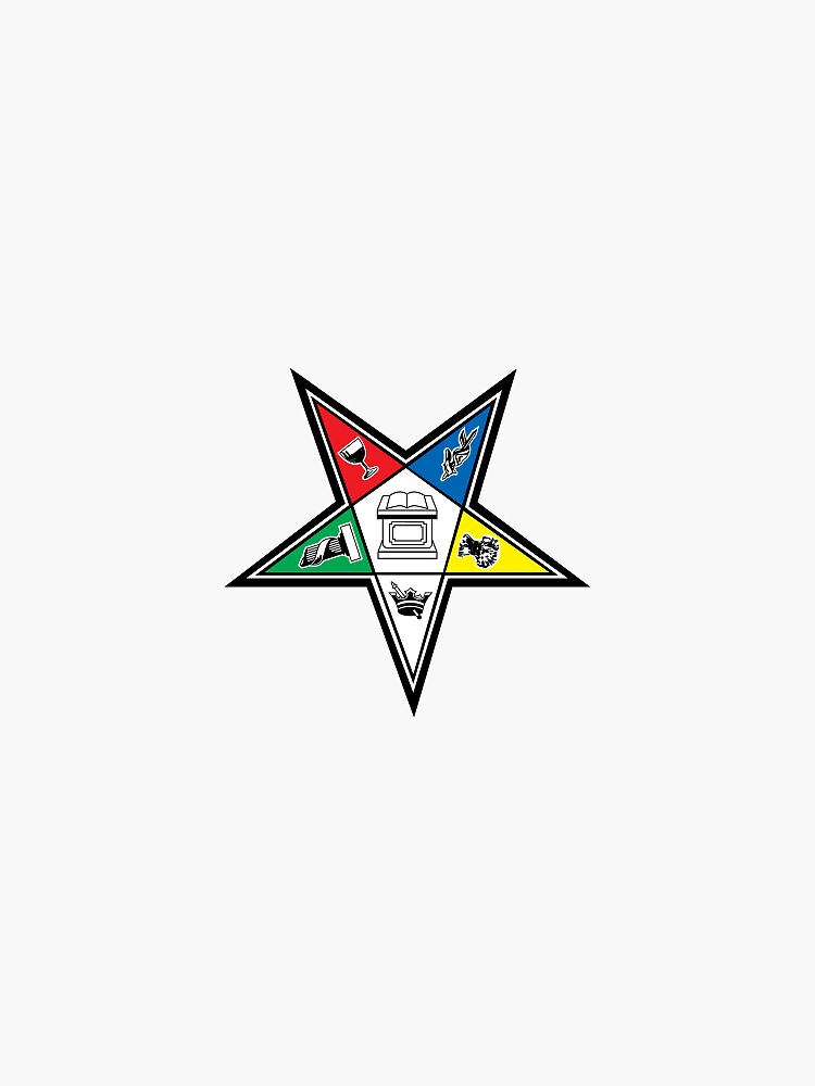 "Order of the Eastern Star Multi Star design" Sticker for Sale by ...
