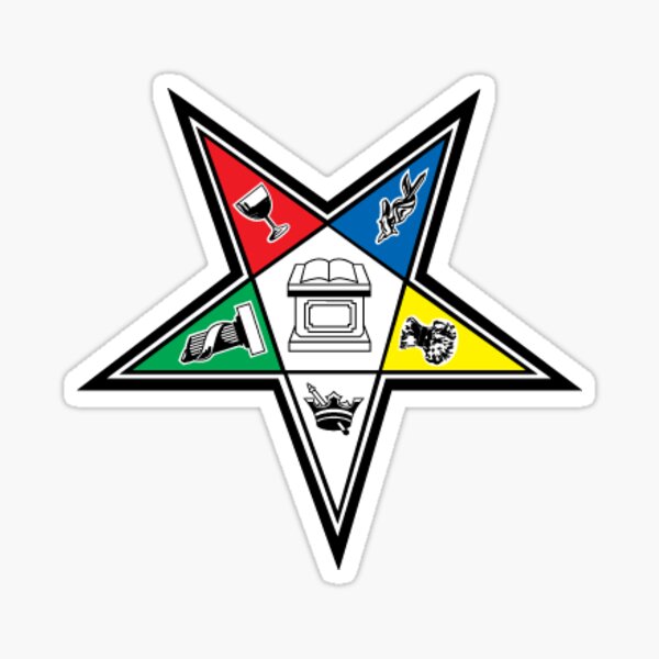 "Order of the Eastern Star Multi Star design" Sticker for Sale by ...