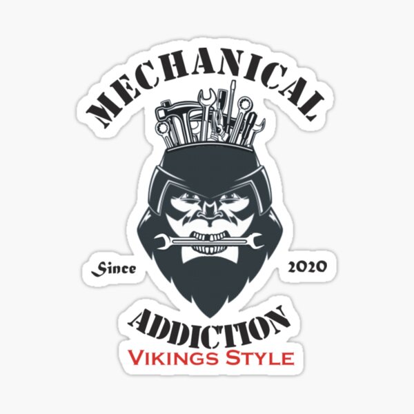 "Mechanical Addiction" Sticker by williamsancler | Redbubble