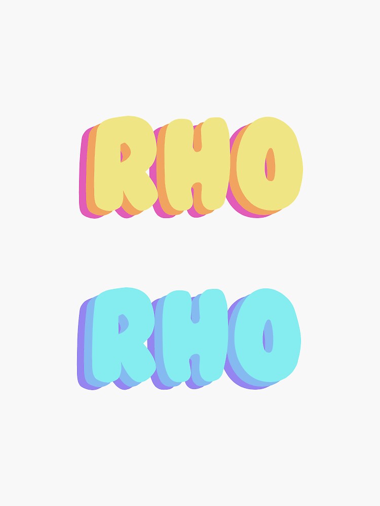 "Rho Sticker Pack - Greek Letters" Sticker by raychellez | Redbubble