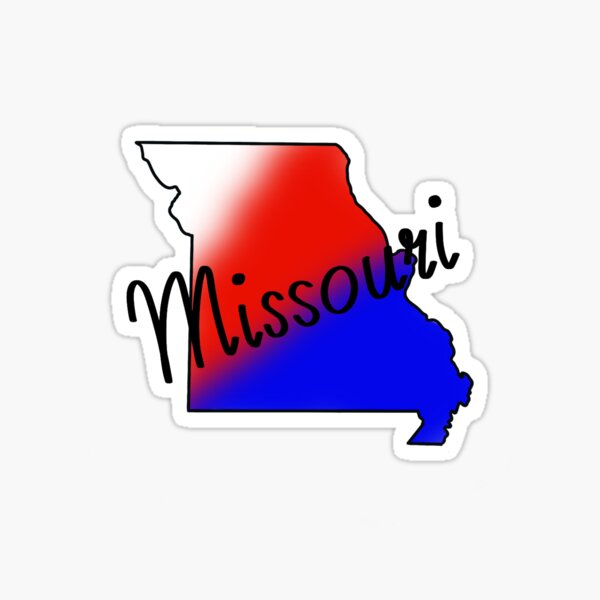 "Red, White, and Missouri" Sticker by FranBHogan | Redbubble