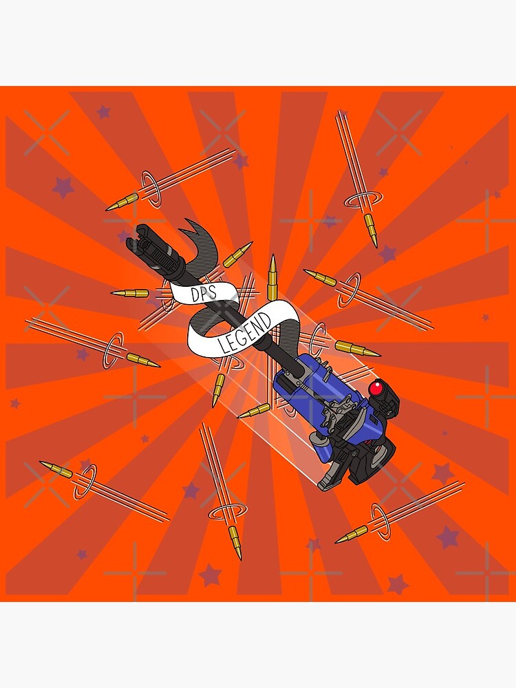 DPS Legend” Gamer Purple Orange Cartoon Sniper Rifle" Pin for Sale by ...