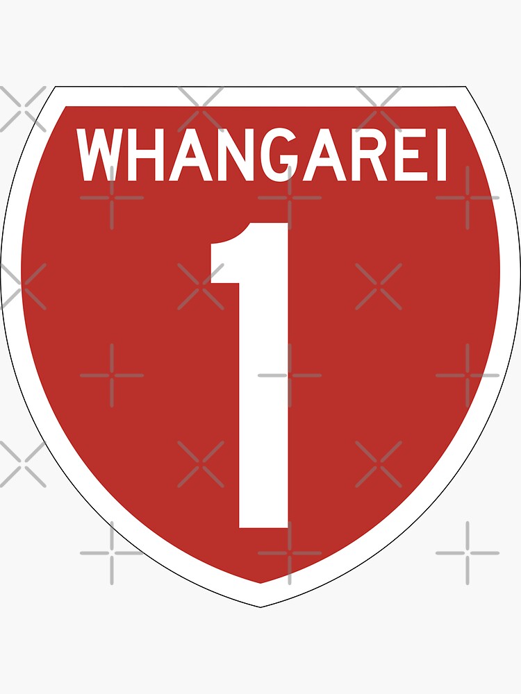 "Whangarei Highway 1" Sticker by Kiwidom | Redbubble