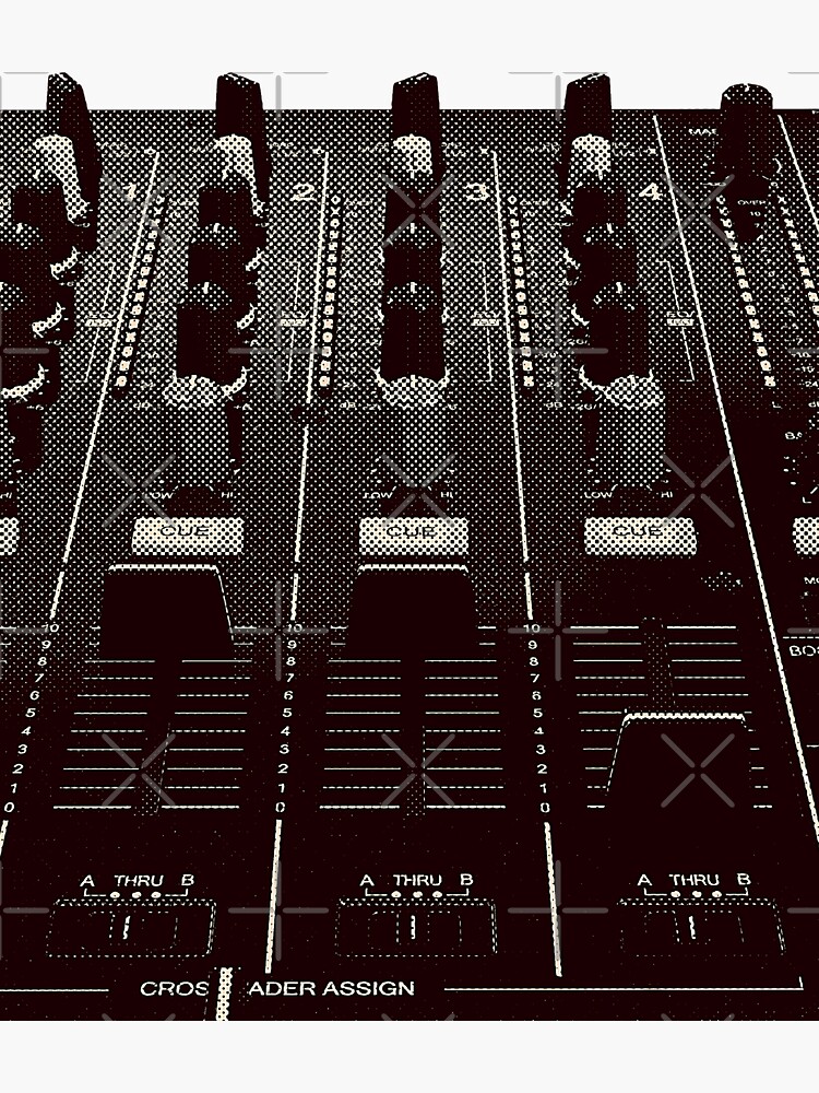 "DJ Mixer, Fader and Knobs - Photo" Sticker by artofdjshop | Redbubble