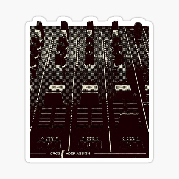 "DJ Mixer, Fader and Knobs - Photo" Sticker by artofdjshop | Redbubble
