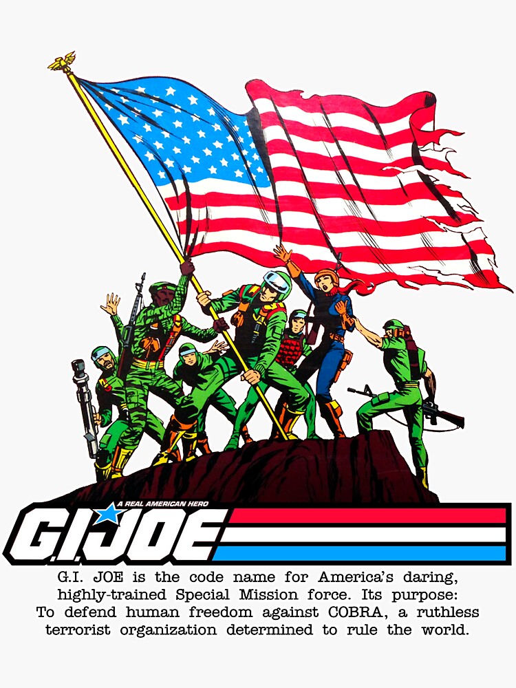 "G.I. Joe 1982 - Stars and Stripes Forever" Sticker for Sale by ...