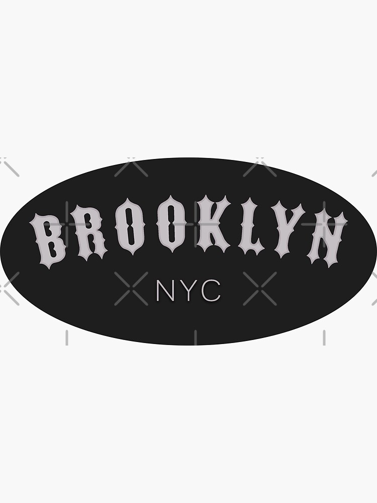 "Brooklyn NYC Gray" Sticker for Sale by yourcute-jeans | Redbubble