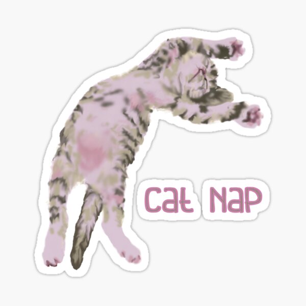 "Cat nap sticker" Sticker for Sale by MarinaGorban | Redbubble