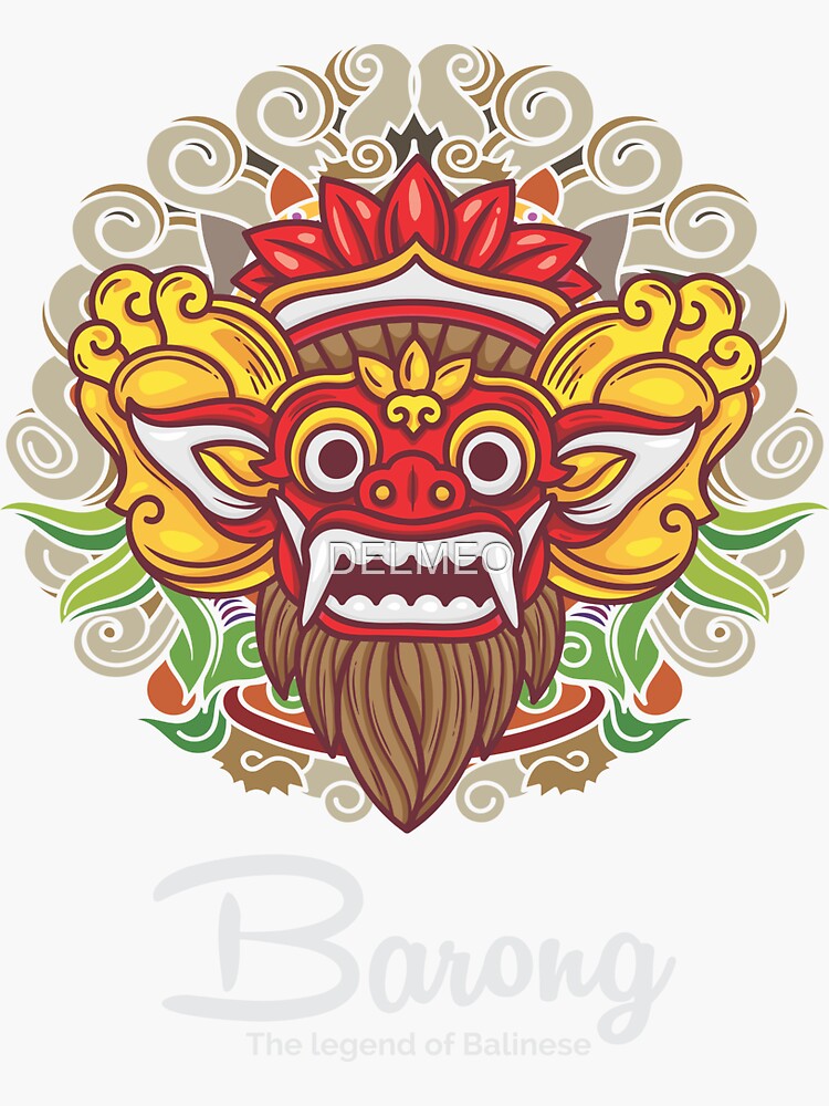 "Barong - The Legend Of Bali" Sticker for Sale by DELMEO | Redbubble