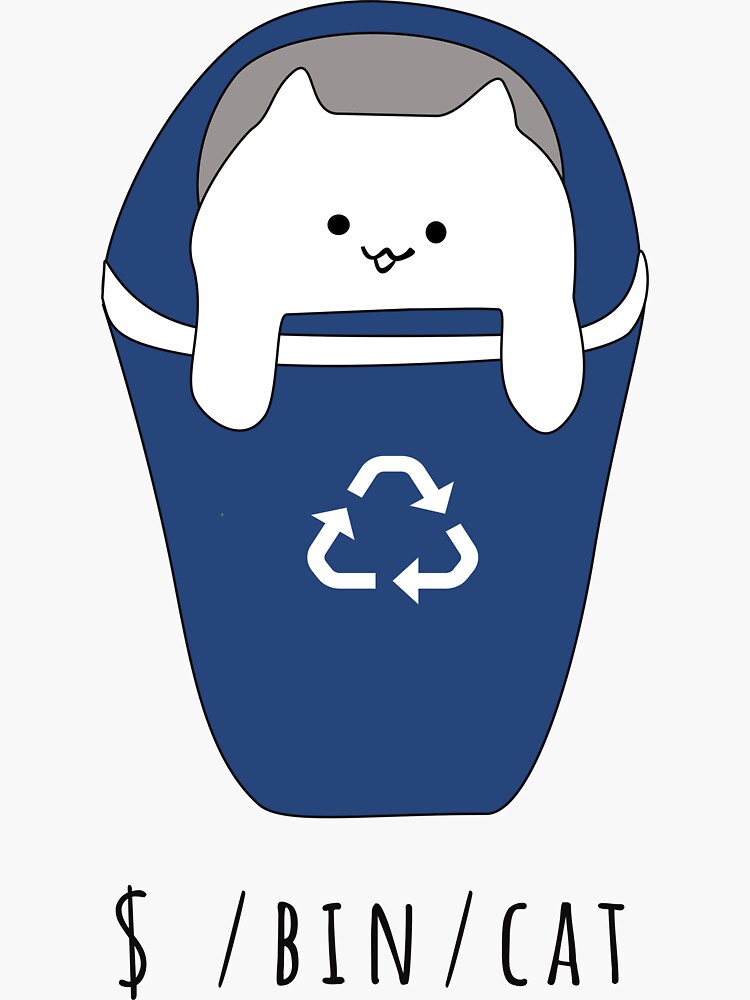 bin/cat Linux Command Line Cat" Sticker for Sale by coder-kitty | Redbubble