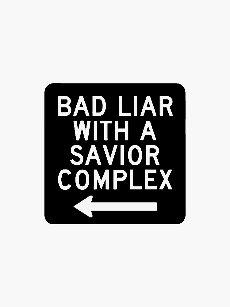 "savior complex" Sticker for Sale by teganbread | Redbubble