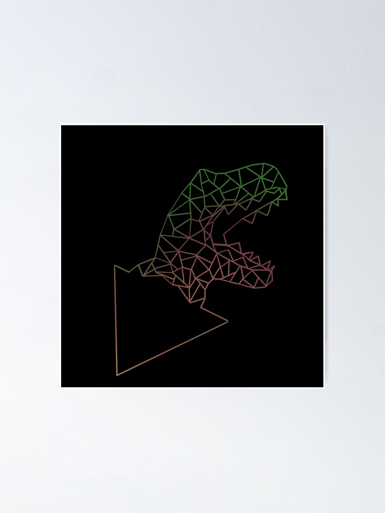 "Geometric T-rex - Lines version" Poster for Sale by EN101 | Redbubble