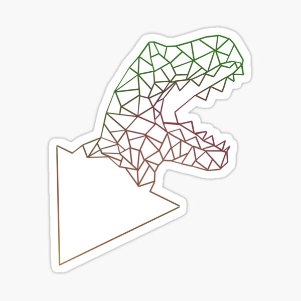 "Geometric T-rex - Lines version" Sticker for Sale by EN101 | Redbubble